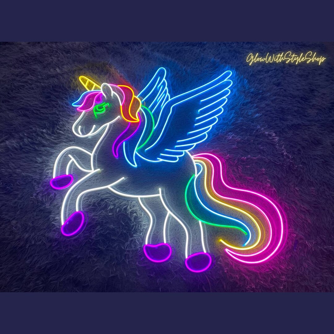 Colorful Unicorn Neon Sign Unicorn Led Sign Unicorn Sign - Etsy
