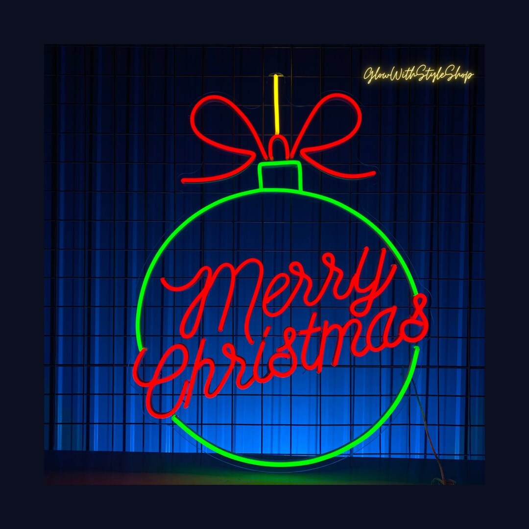 Christmas Ornament Neon Sign Christmas Led Sign Christmas - Etsy