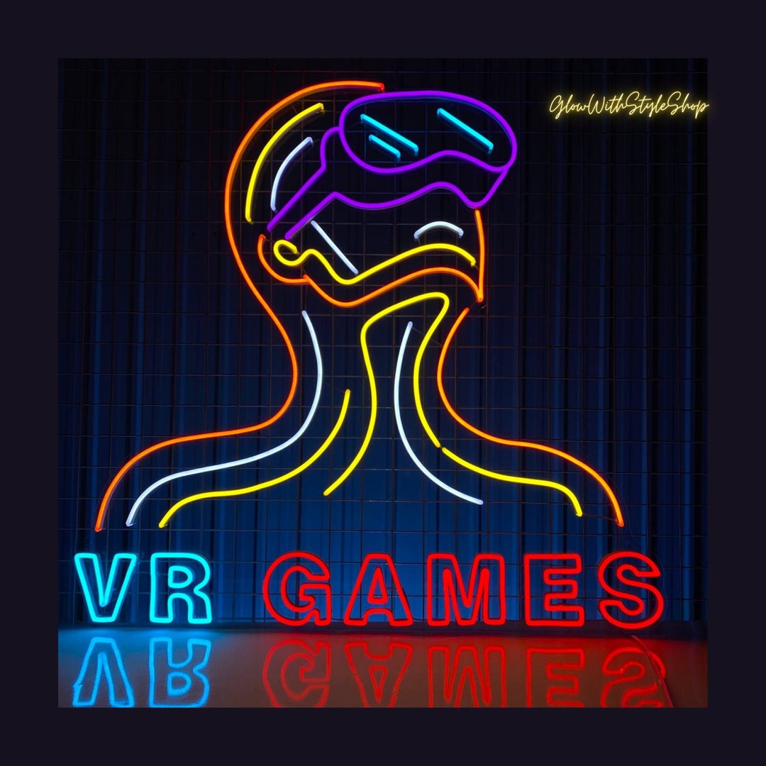 VR Games Neon Sign Virtual Reality Games Led Sign Game - Etsy