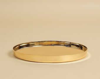 Vintage Large Etched Brass Tray or Wall Decor With Hanger Aged - Etsy