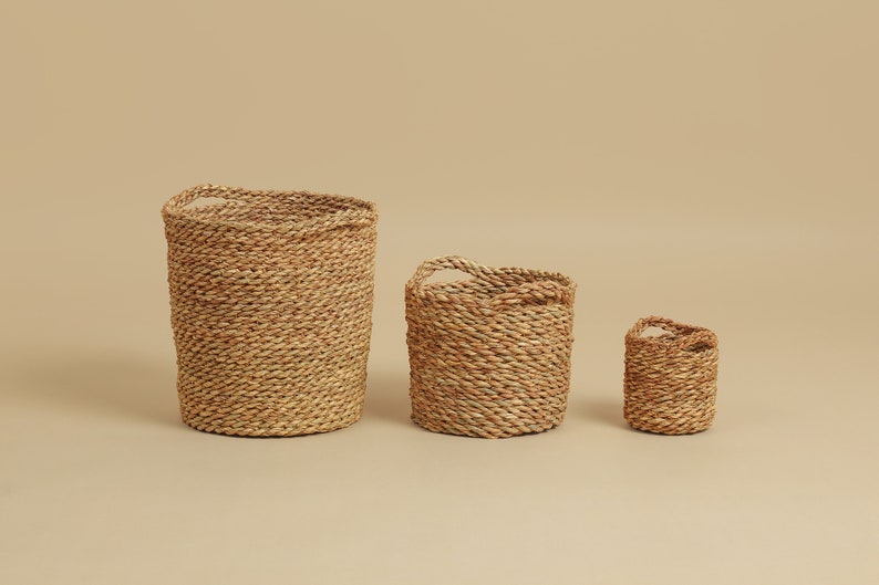 Handwoven Palm Leaf Baskets & Planters - Etsy
