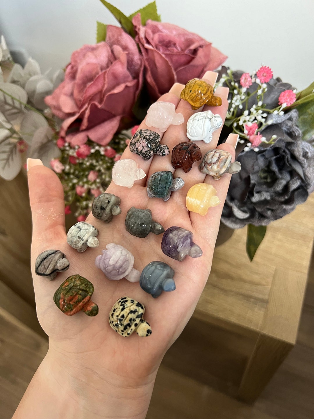 Crystal Mini Turtles Crystal Animal Carving Healing Chakra Witchy Gift ...