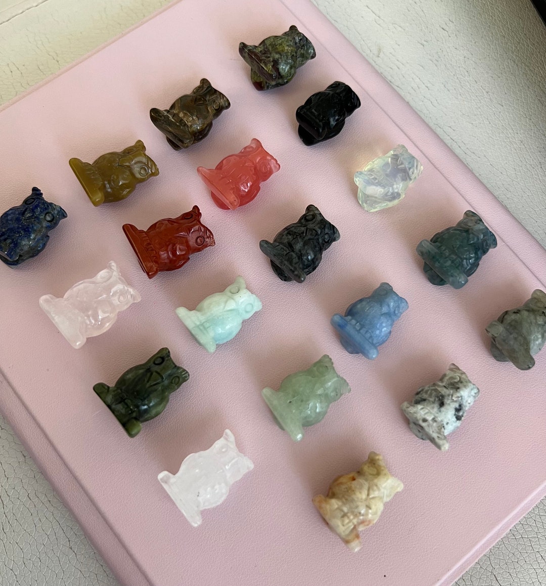 Mini Crystal Owl | Crystal Animal Carving Healing Chakra Witchy Gift - Etsy