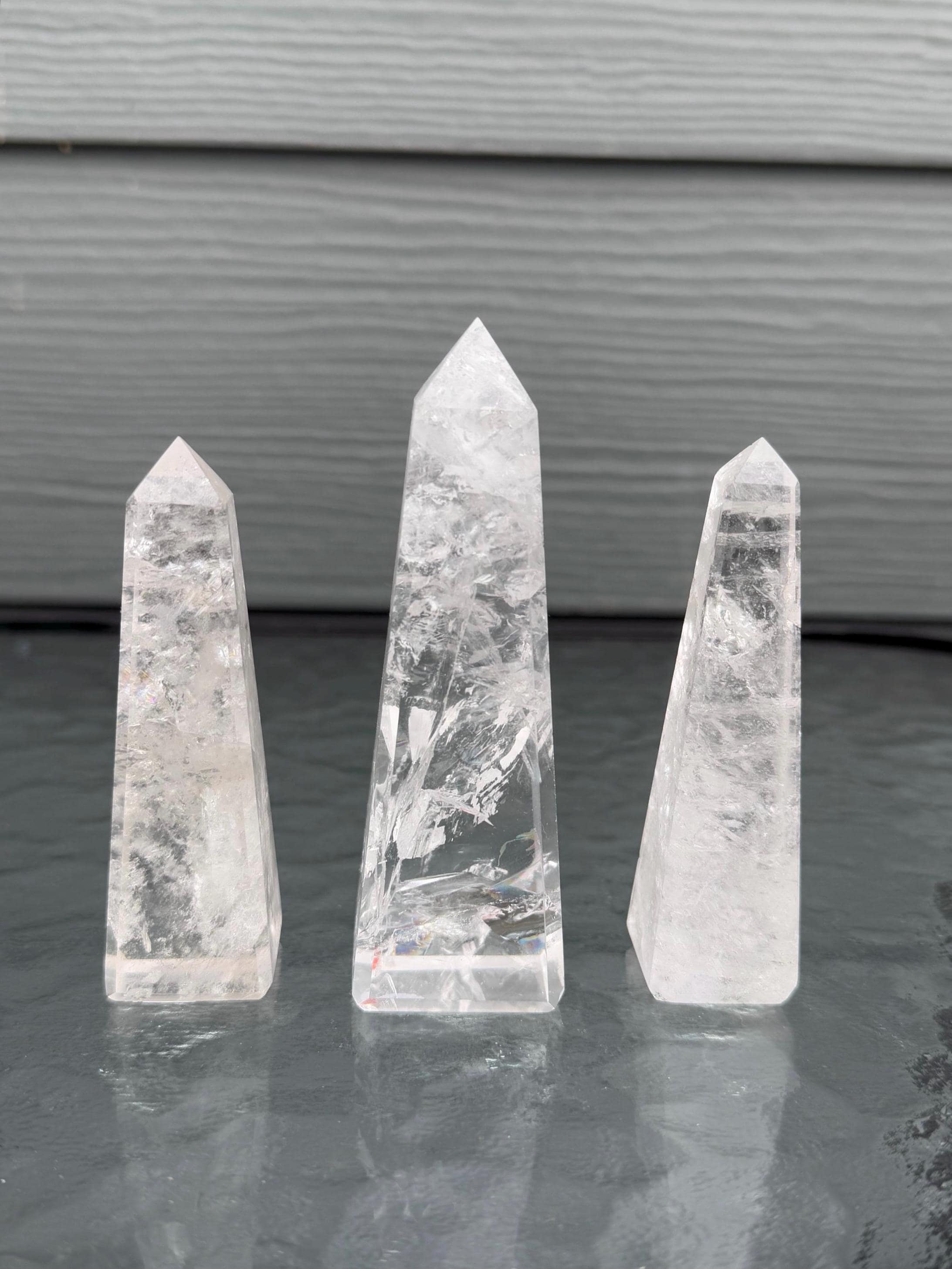 Brazilian Clear Quartz Crystal Tower | Crystal Point Carving Polished ...