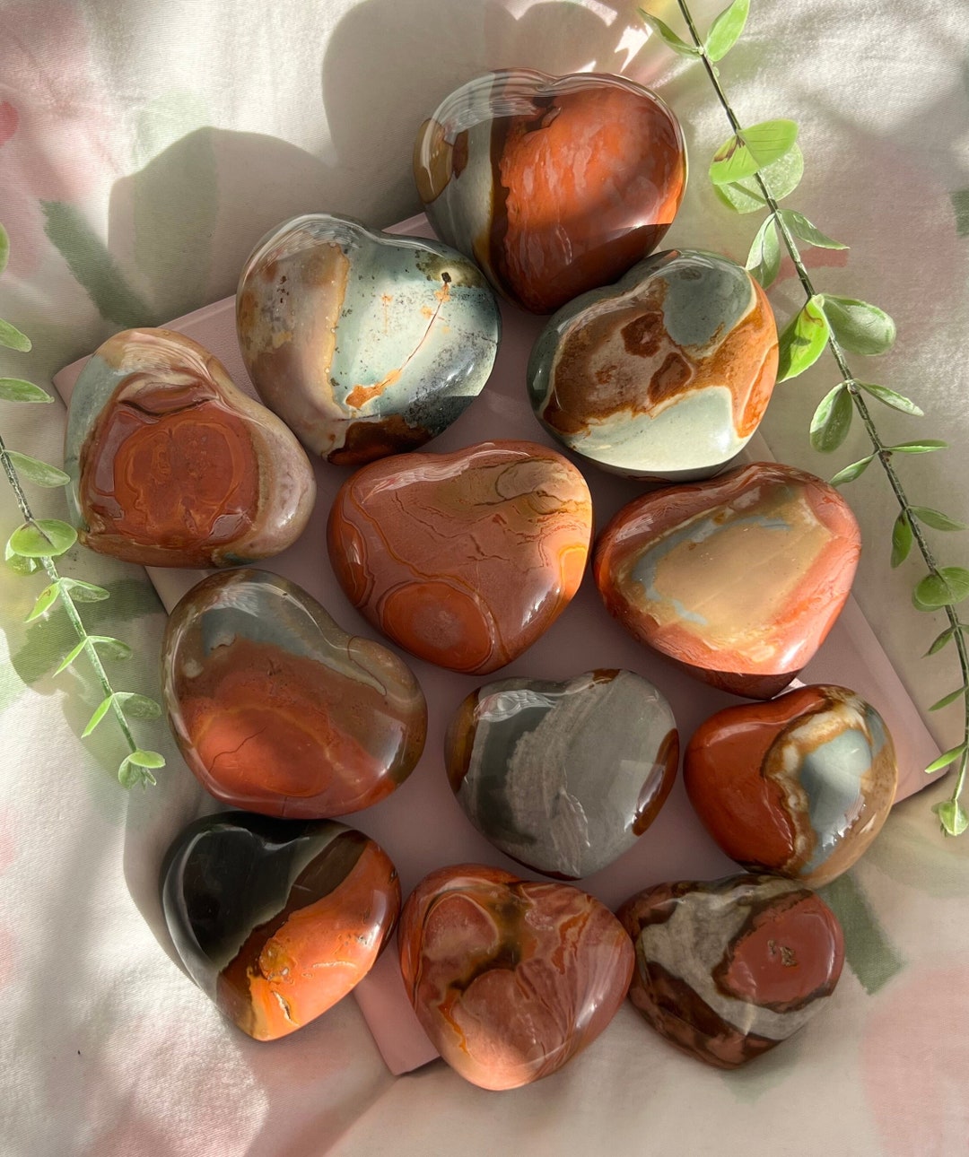 Polychrome Jasper Heart | Crystal Carving Sphere Healing Chakra Witchy Gift - Etsy UK