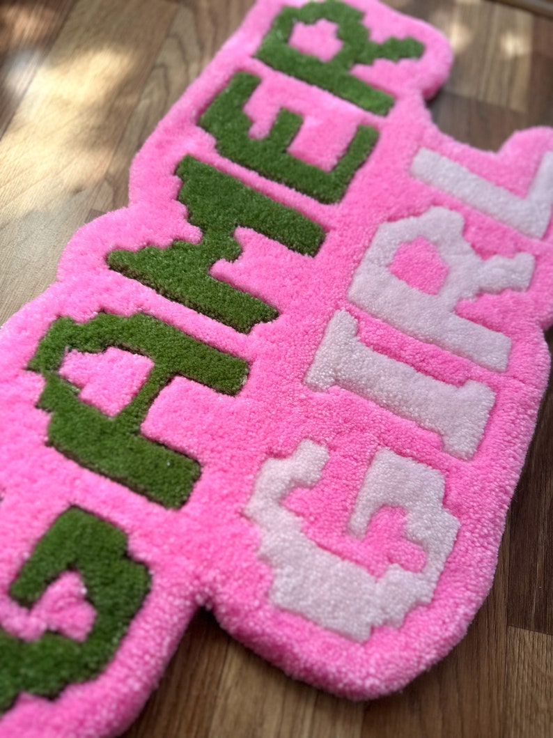 Custom Rugs Decor Rug Pink Rug Gamer Girl Rug - Etsy