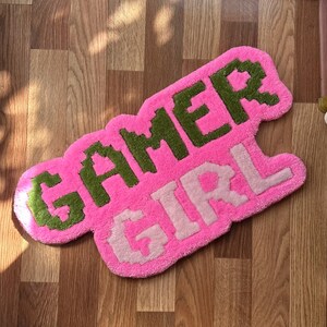 Custom Rugs Decor Rug Pink Rug Gamer Girl Rug - Etsy