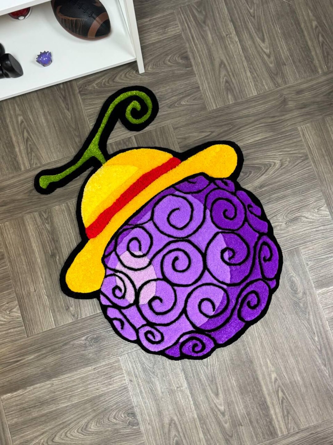 Fluffy 3d Devil Fruit Gomu Gomu Tufted Rug Anime Rugs Handmade Rug Game ...