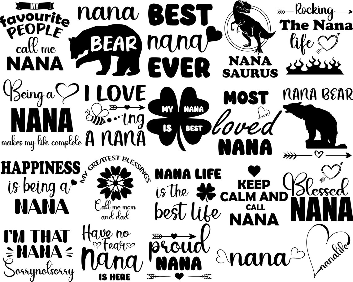 Nana Svg Bundle, Nana Life Svg, Nana Shirt Svg, Best Nana Ever Svg ...