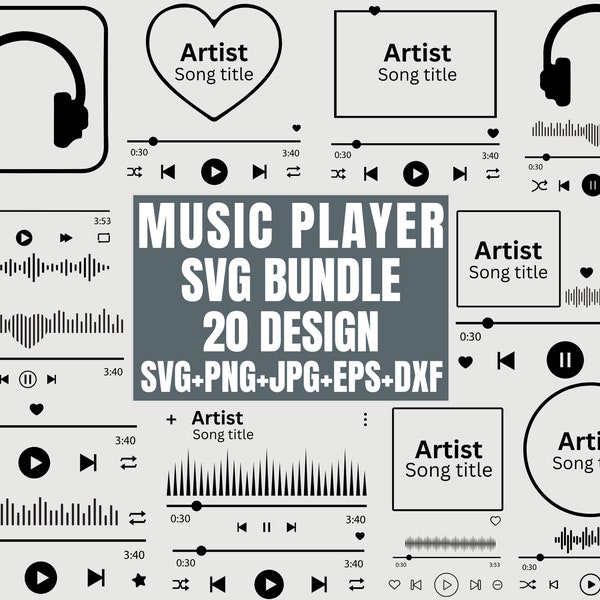 Music Player Svg - Etsy