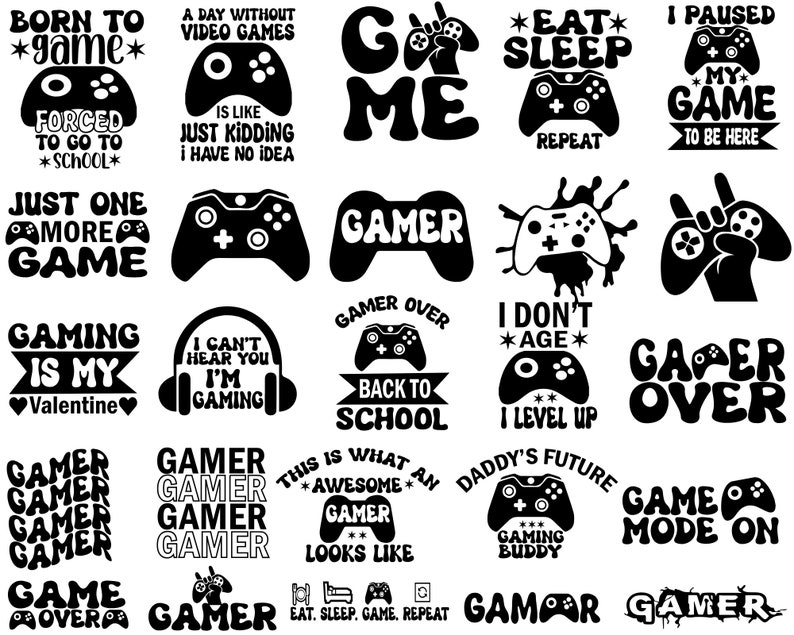 Gaming SVG Bundle, Funny Gamer, Gamer Quotes, Game Controller, Gaming ...