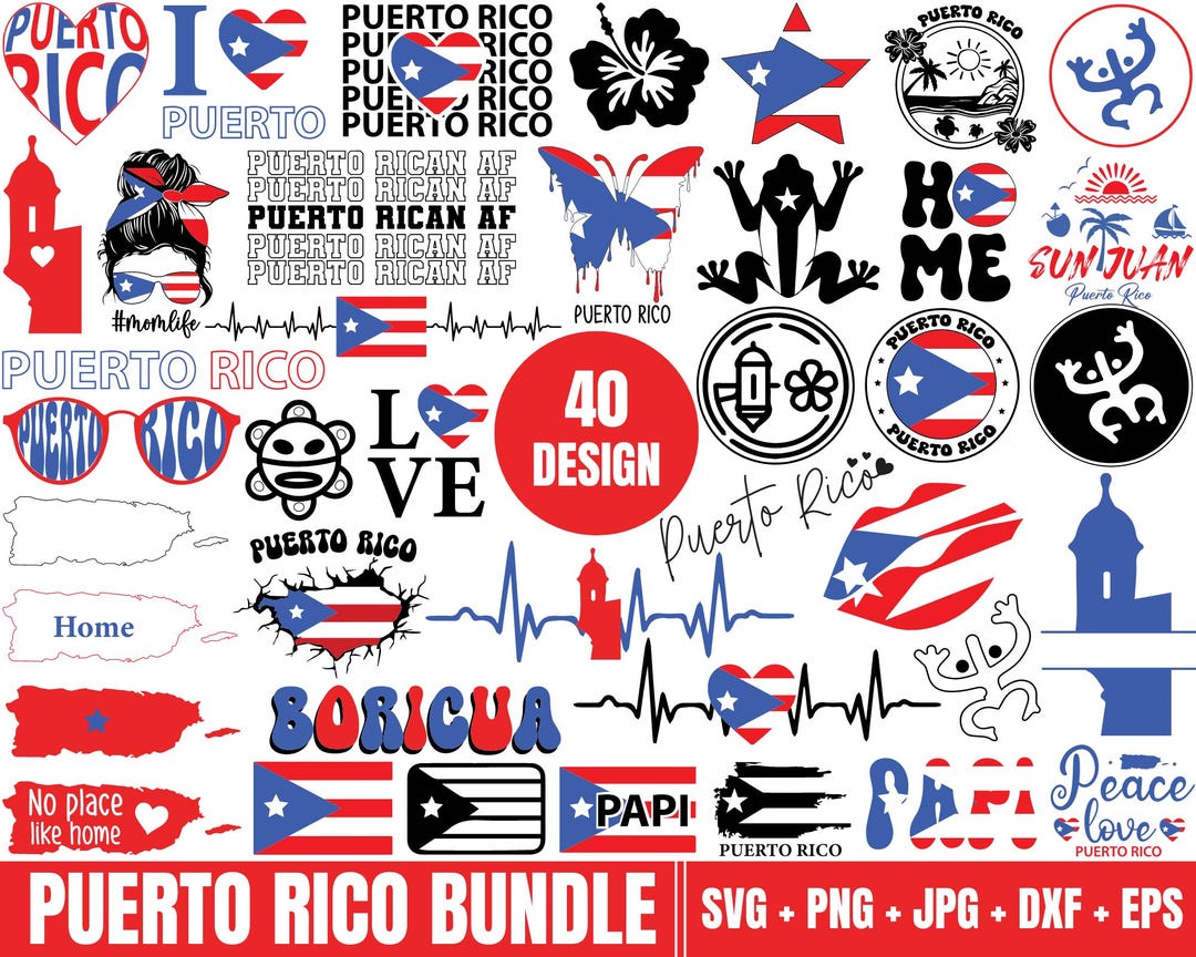 Puerto Rico Bundle Svg, Boricua Svg, Latina Svg, Puerto Rico Frog ...