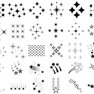 Star Sparkle Svg Bundle, Shinning Star Svg, Star Svg, Star Moon Svg, Night Star Svg, Christmas ...