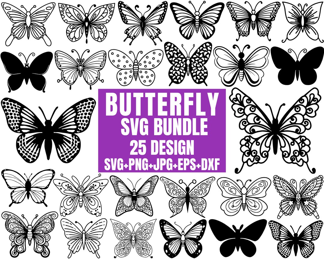 Butterflies Svg Bundle, Butterfly Design, Flying Butterflies, Layered ...