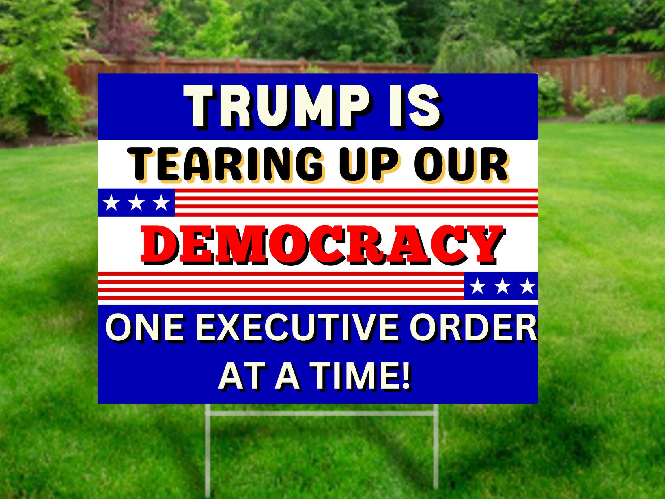 Veteran Benefits, Political Lawn Sign, Anti Trump Yard Sign, Political ...