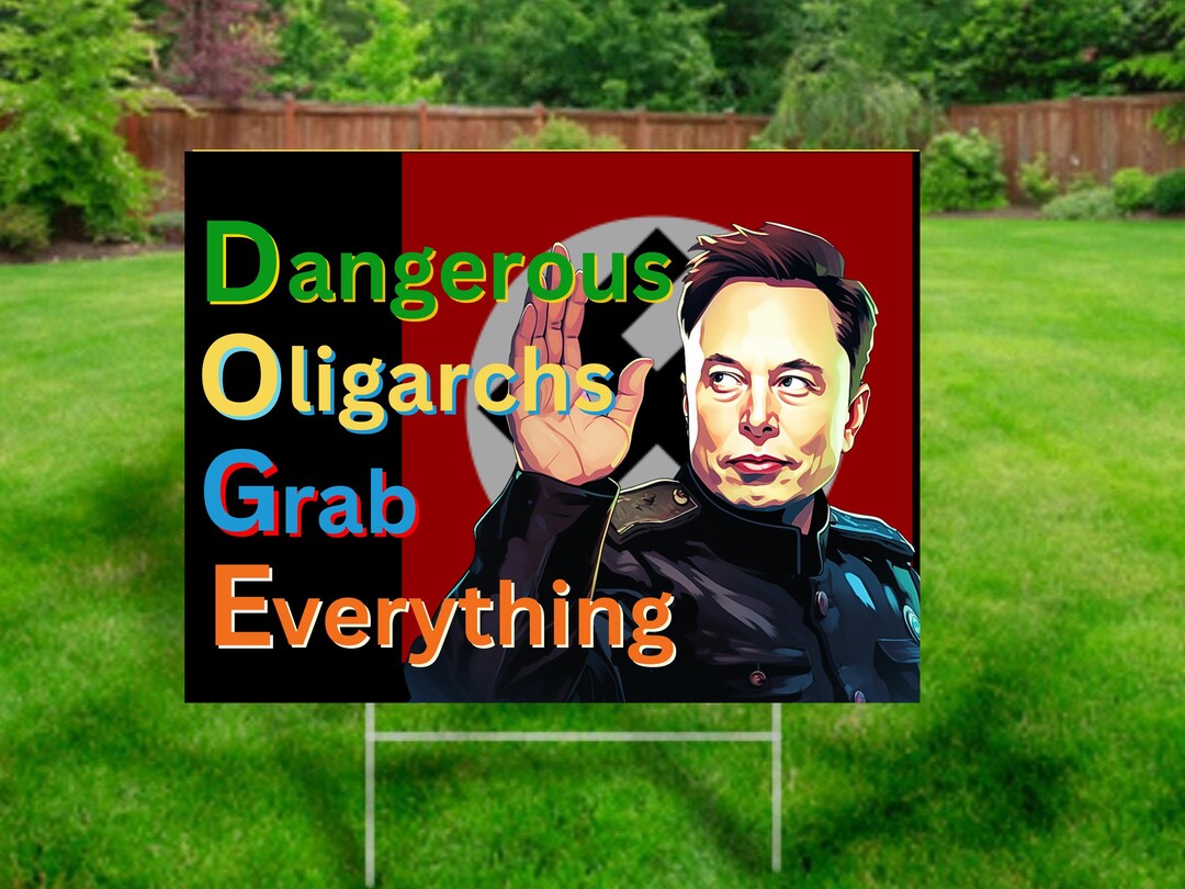 Dangerous DOGE, Political Lawn Sign, Anti Trump Yard Sign, Political ...