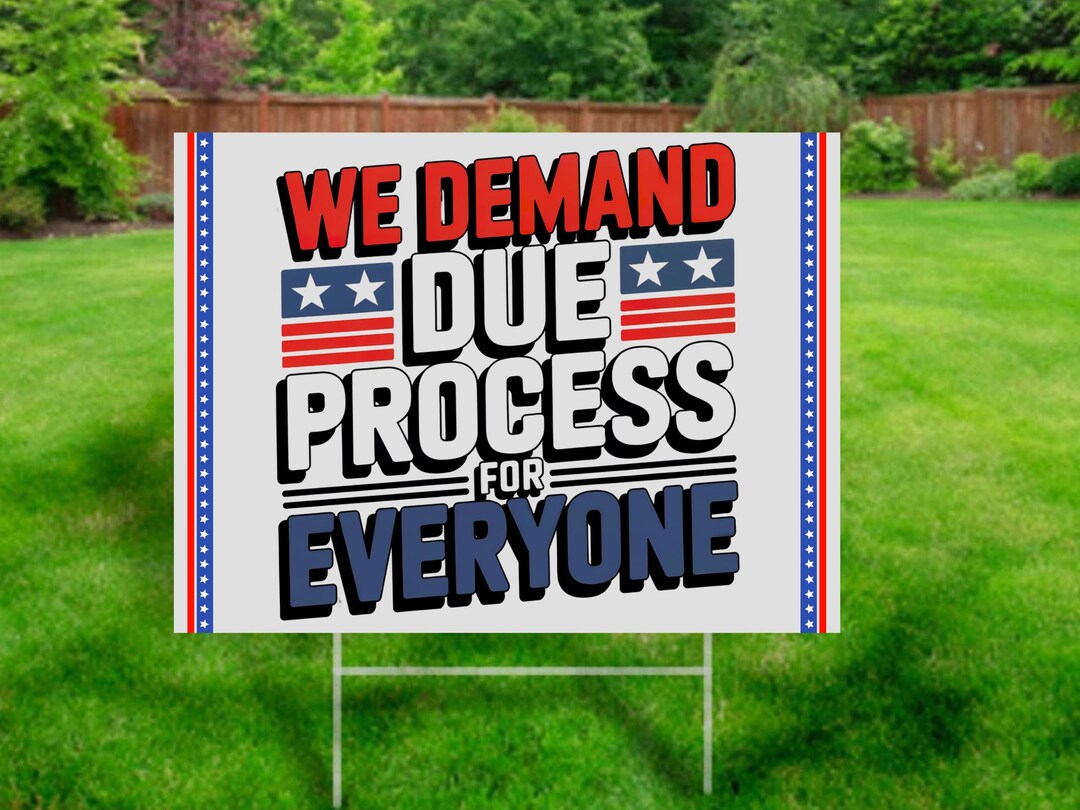We Demand Due Process, Anti Trump Sign, Protest Signs, Political Signs ...