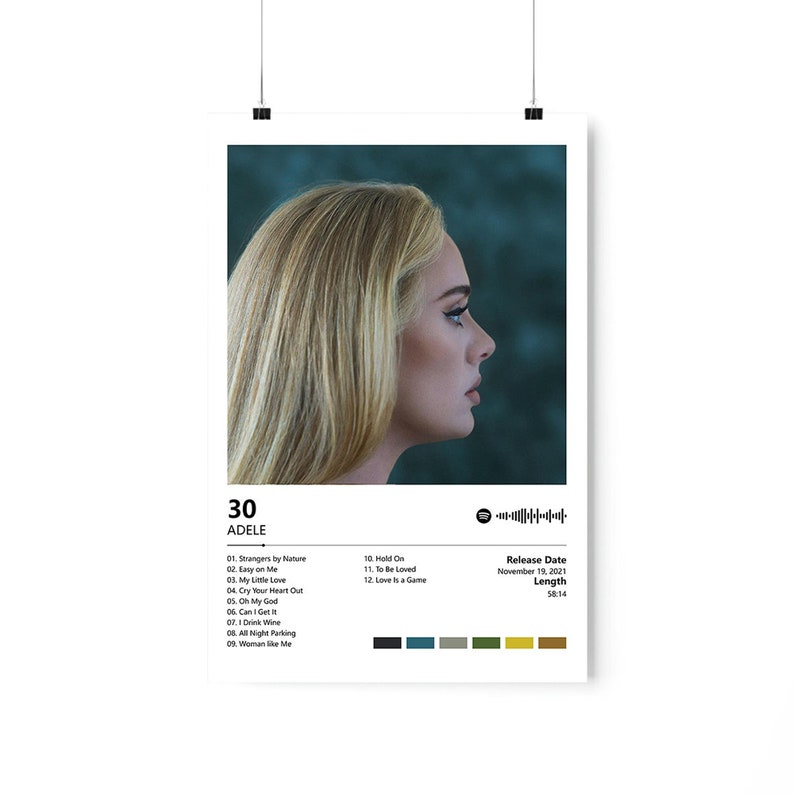 Adele Poster, 30-adele Album Poster, Adele Merch, Minimalist Vintage ...