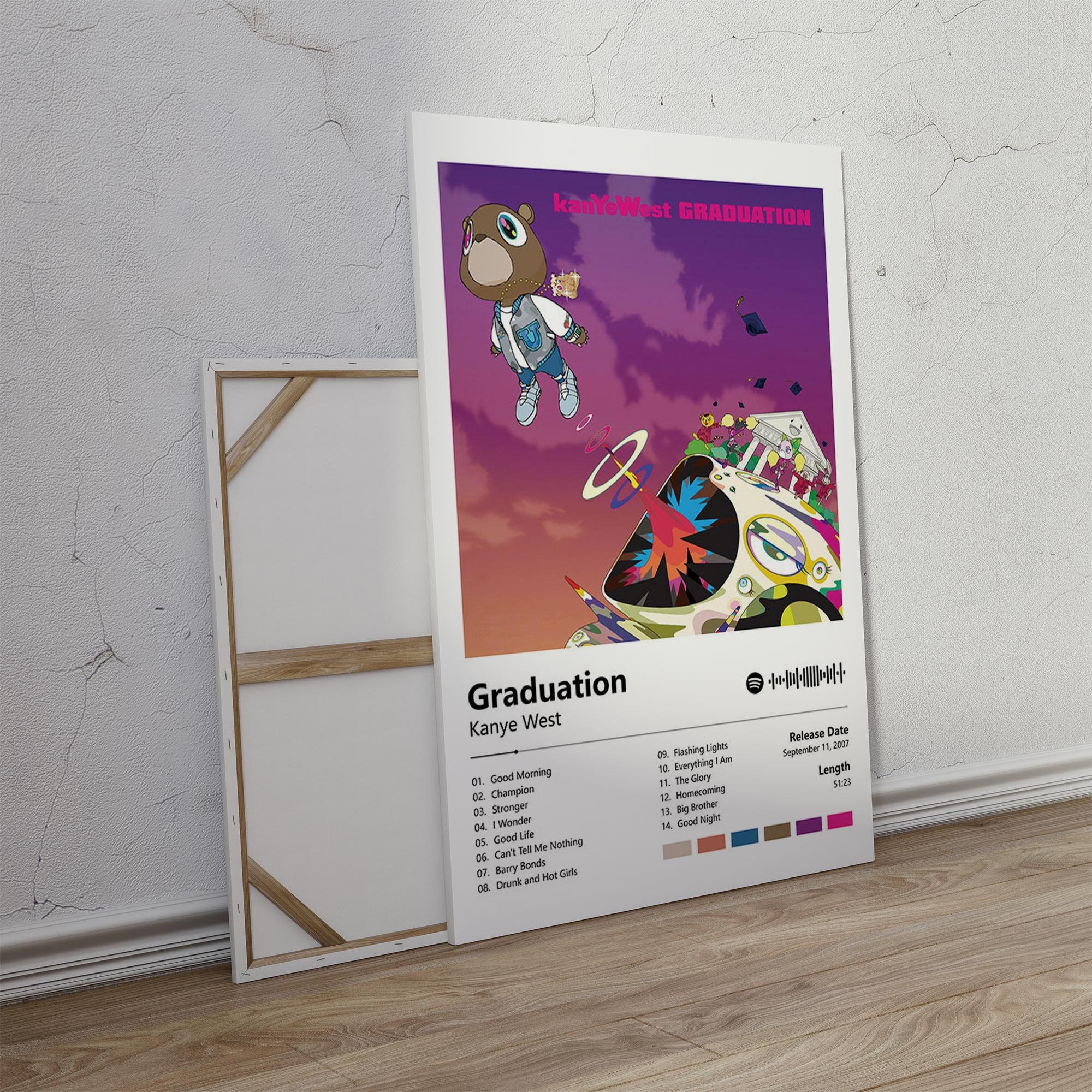 Graduation Album Poster, Kanye West Music Poster, Graduation Tracklist ...