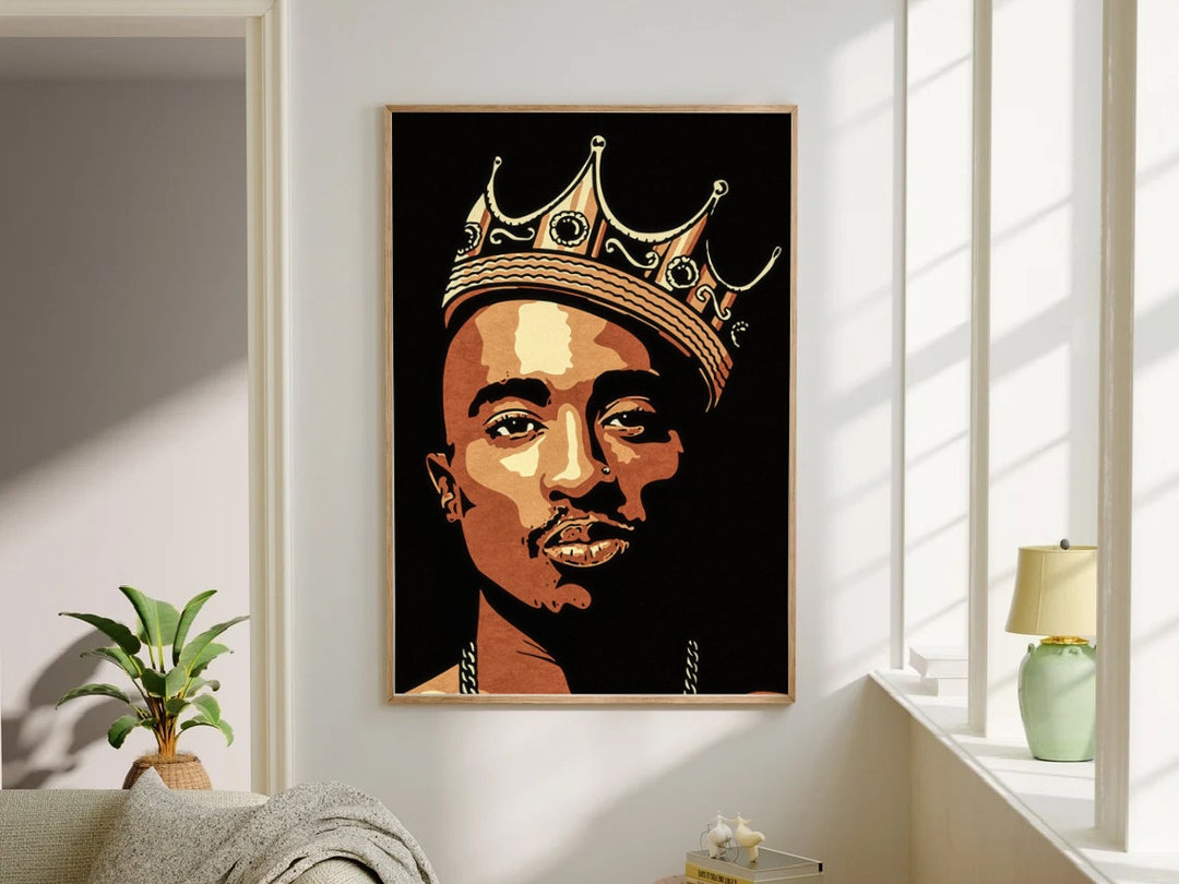 Tupac Shakur Poster, 2pac Wall Art, Makaveli Lovers, Minimalist Vintage ...