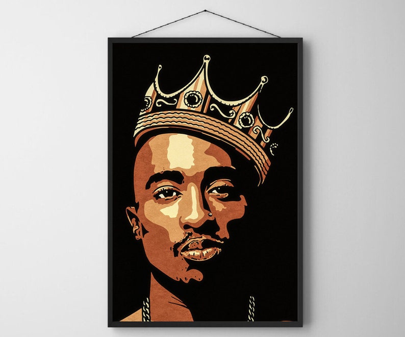 Tupac Shakur Poster, 2pac Wall Art, Makaveli Lovers, Minimalist Vintage ...
