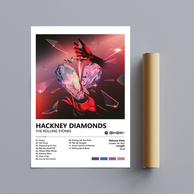 Hackney Diamonds Album Poster, the Rolling Stones Poster, Hackney ...