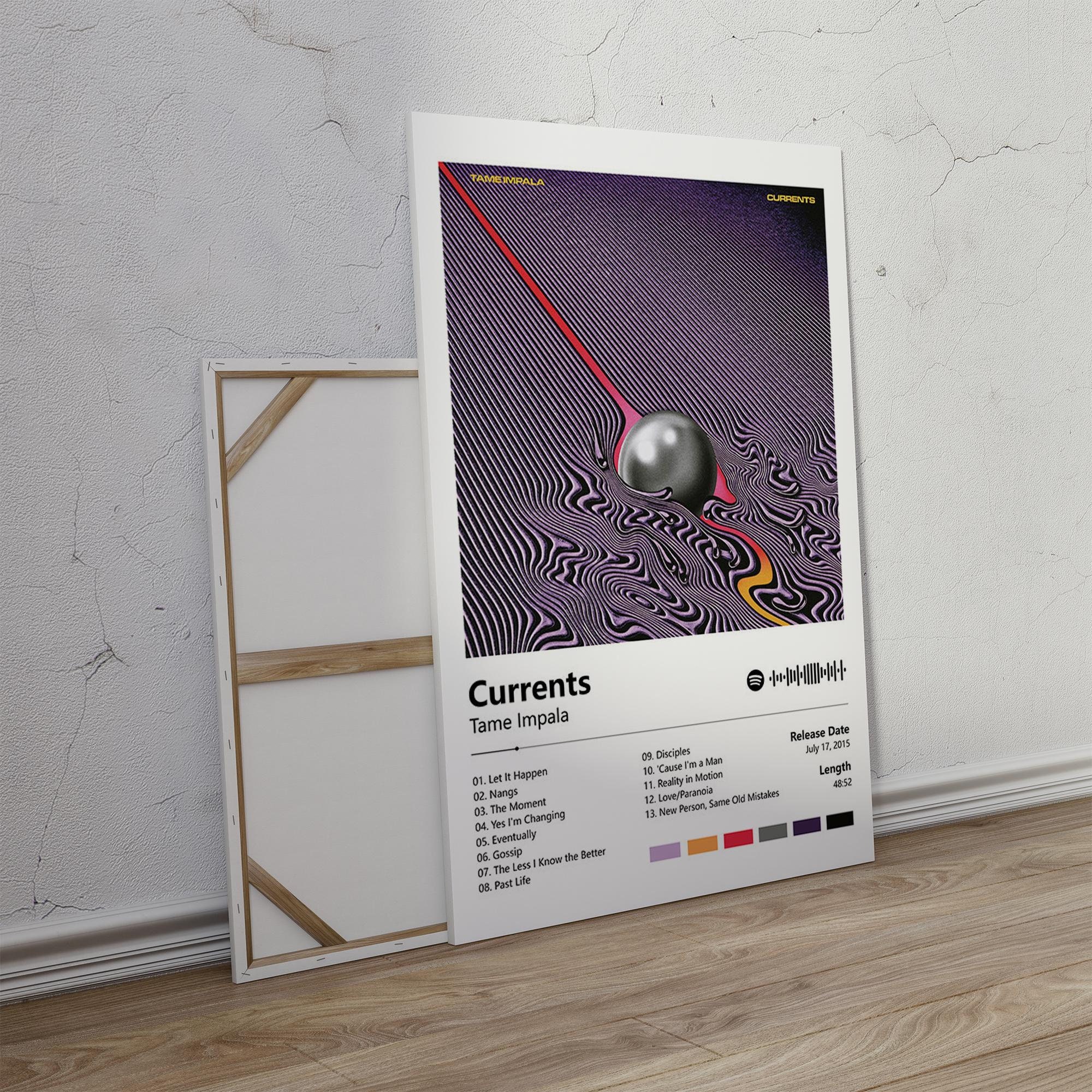 Currents Album Poster, Tame Impala Music Poster, Currents Tracklist ...