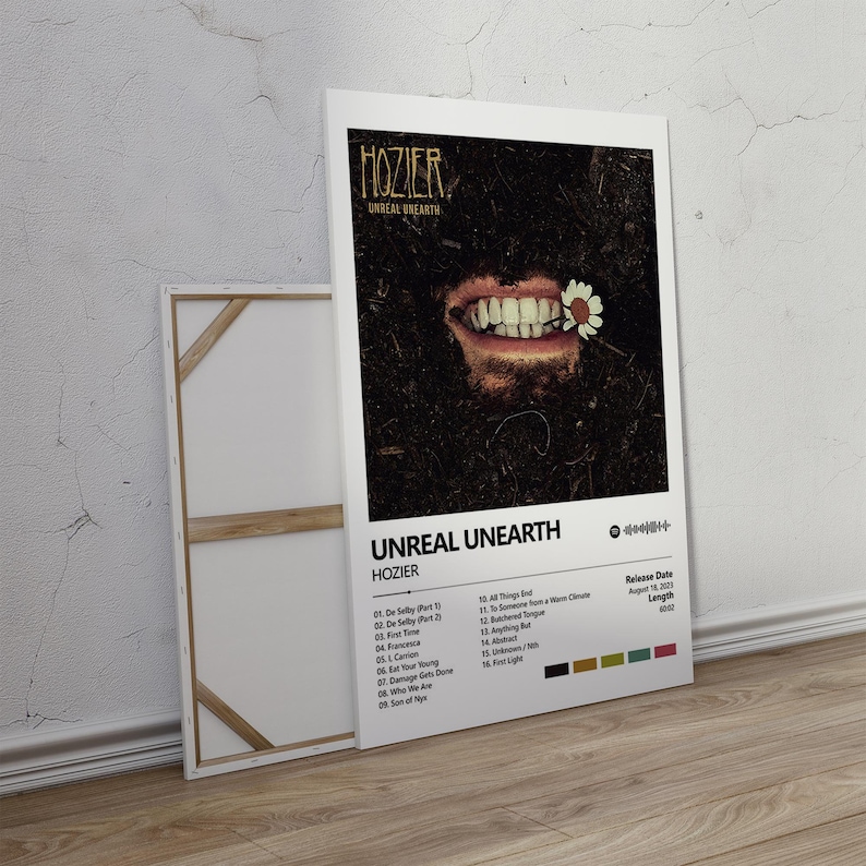 Unreal Unearth Album Poster, Hozier Music Poster, Unreal Unearth Tracklist Print, Minimalist ...