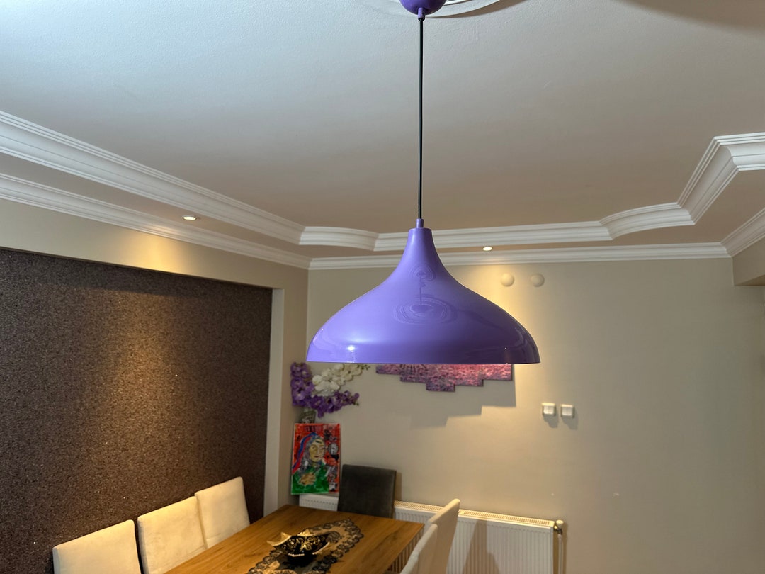 Modern Purple Pendant Ceiling Light Metal Hanging Fixture Hanging ...