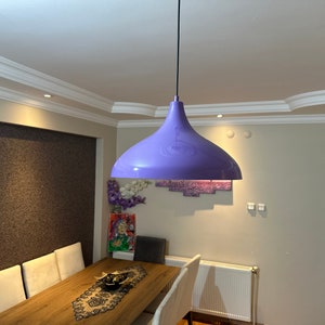 Modern Purple Pendant Ceiling Light Metal Hanging Fixture Hanging ...
