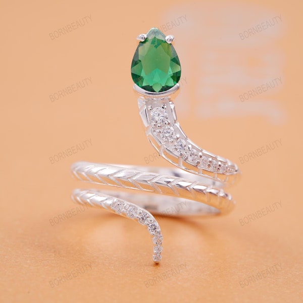 Emerald Snake Ring - Etsy