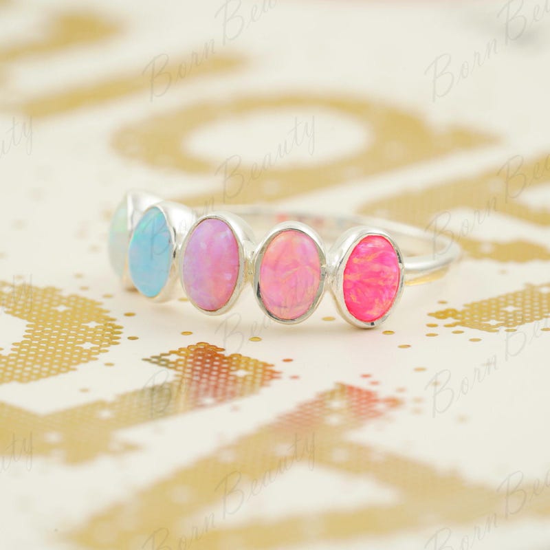 Pink Fire Opal Ring - Etsy