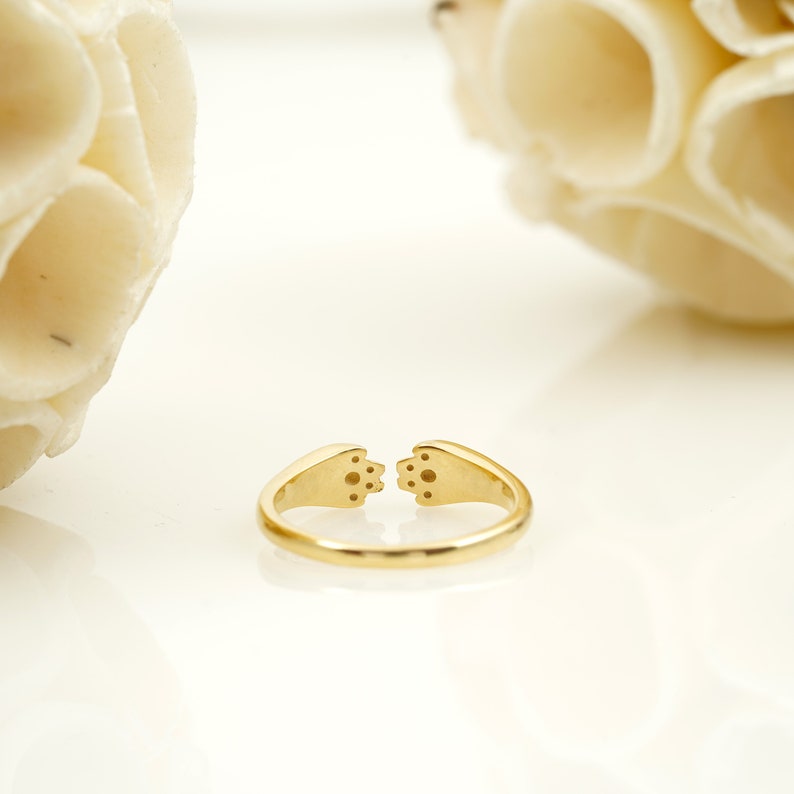 Cat Paw Ring, Open Paw Ring, Cat Ring, Pet Ring, Handmade Adjustable ...