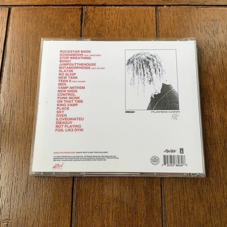 Playboi Carti - Whole Lotta Red 2020 Unofficial CD Custom Made Edition ...
