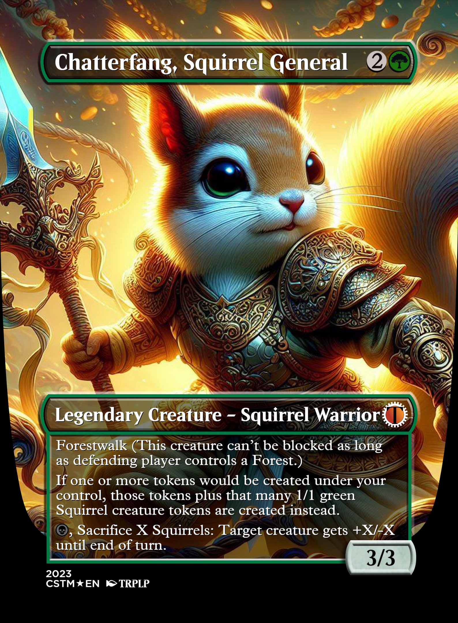 MTG Custom PROXY chatterfang, Squirrel General Custom Card - Etsy