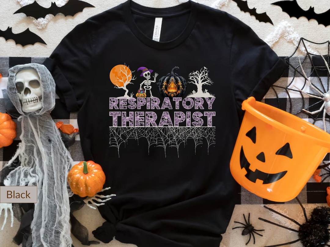 Respiratory Therapy Halloween Shirt Retro Halloween Spooky Season Shirt ...