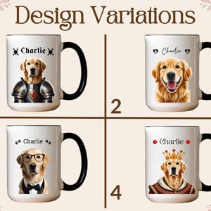 Custom Golden Retriever Dog Definition Mug, Personalized Name New Pet Goldie Dog Ceramic Accent ...