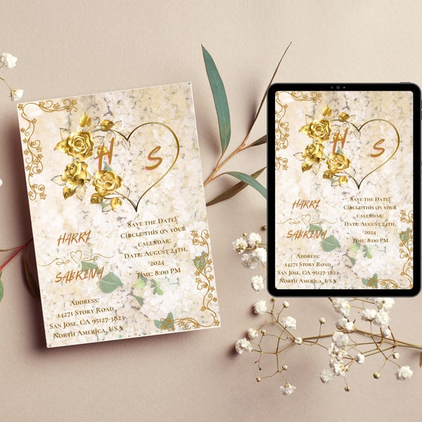 Glamorous Wedding Invitations - Etsy