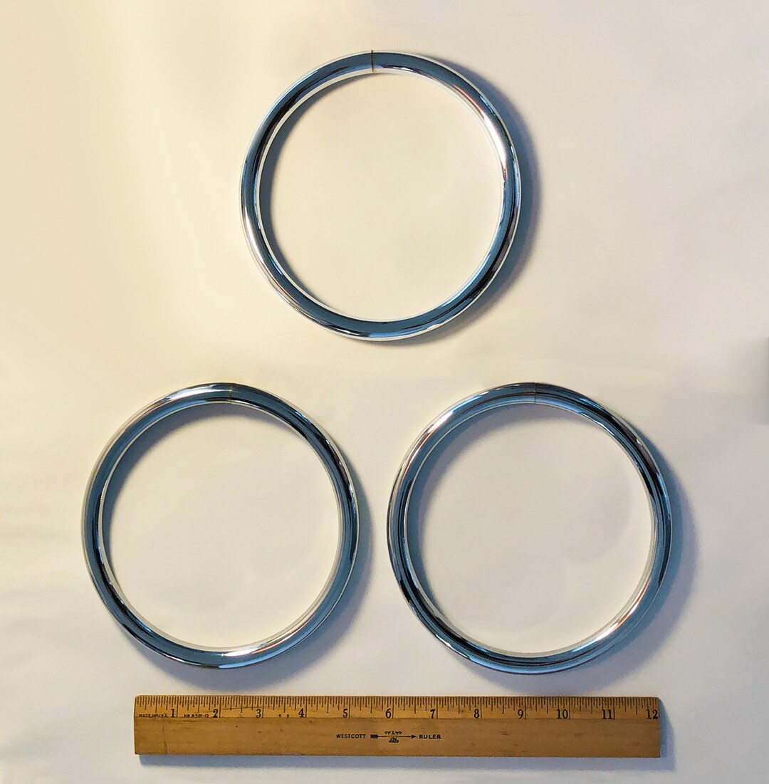 Set of Three 6 3/8 Inch Diameter Tubular Aluminum Rings in - Etsy