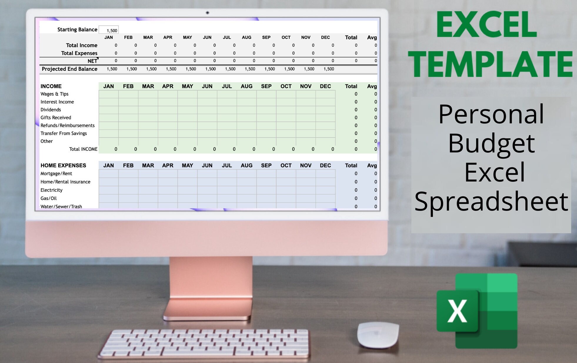 Personal Budget Excel Spreadsheet - Etsy