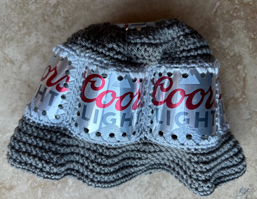 Coors Light Crochet Beer Can Bucket Hat - Ready to Ship - Etsy