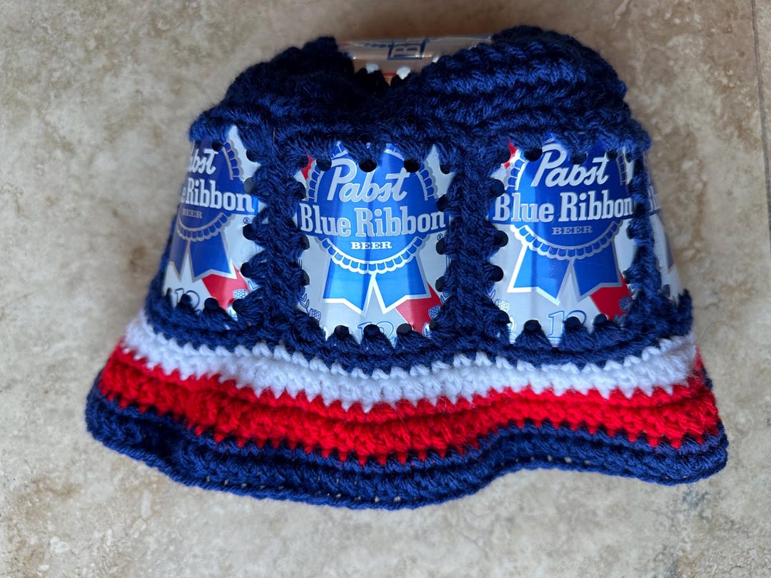 Pabst Crochet Beer Can Bucket Hat - Ready to Ship - Etsy