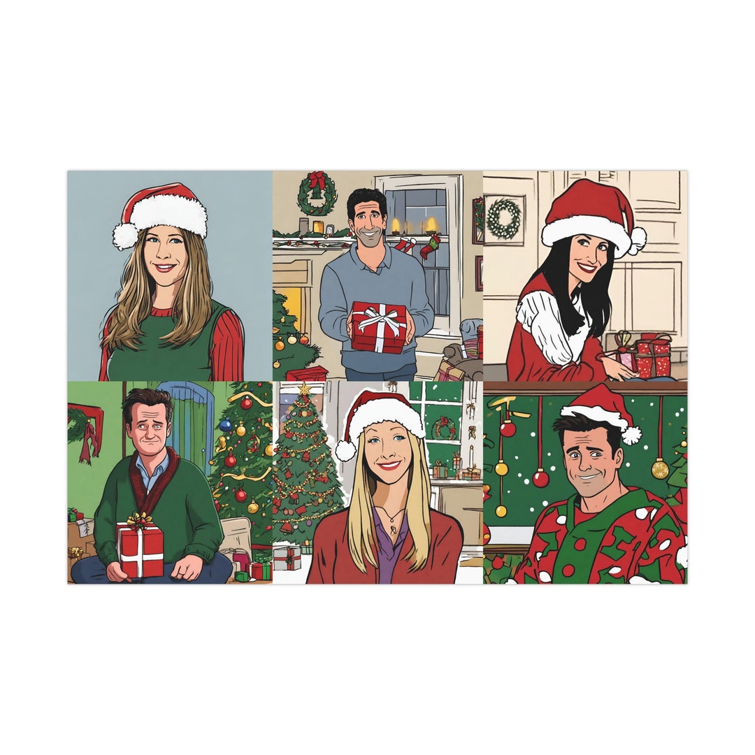 Friends Themed Christmas Gift Wrap Papers - Etsy