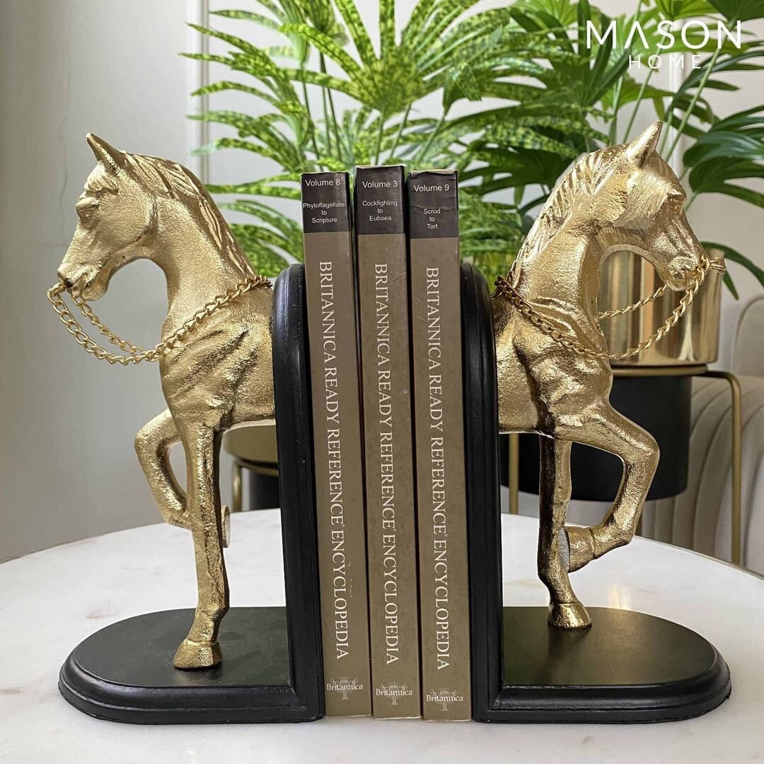 Horse Bookends Horse Figurines Bookshelf Home Office Desk - Etsy