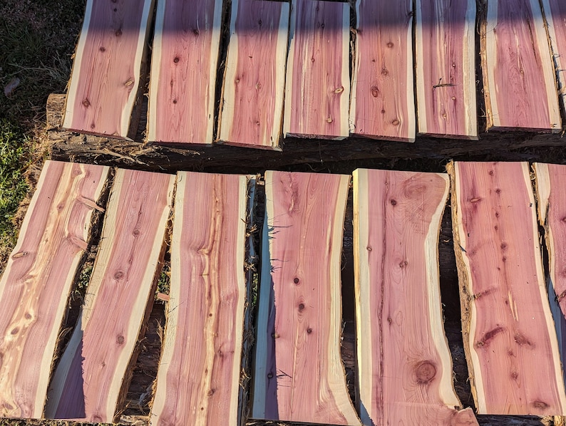 18" Planed Live Edge Eastern Red Cedar - Etsy