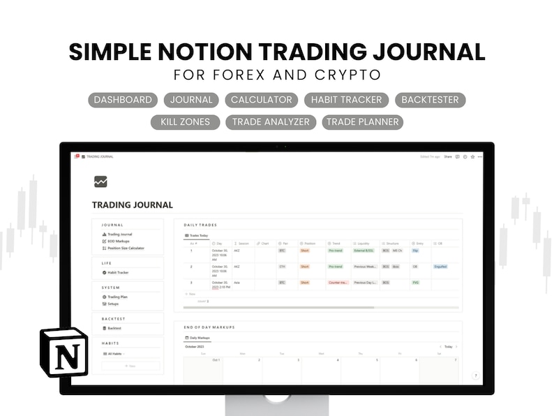 Ultimate Trading Journal and Dashboard for Forex and Crypto, Notion ...
