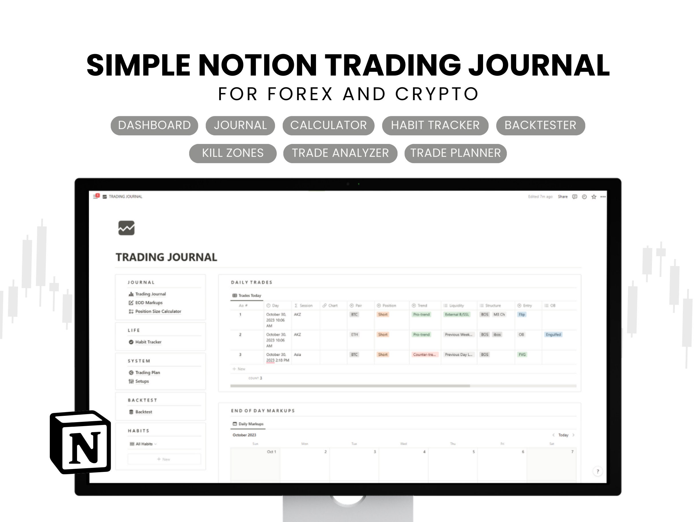 Ultimate Trading Journal and Dashboard for Forex and Crypto, Notion ...