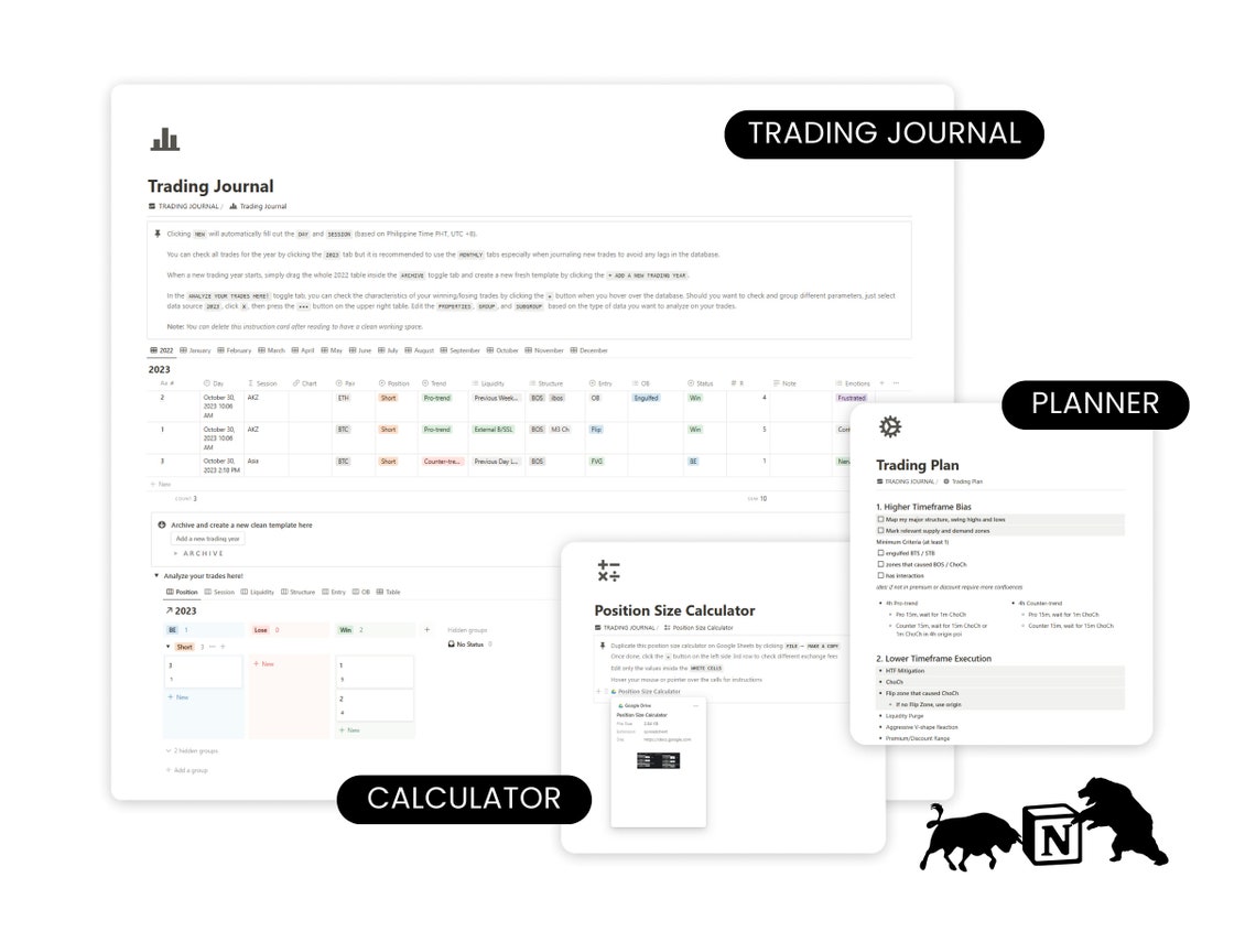 Ultimate Trading Journal and Dashboard for Forex and Crypto, Notion ...