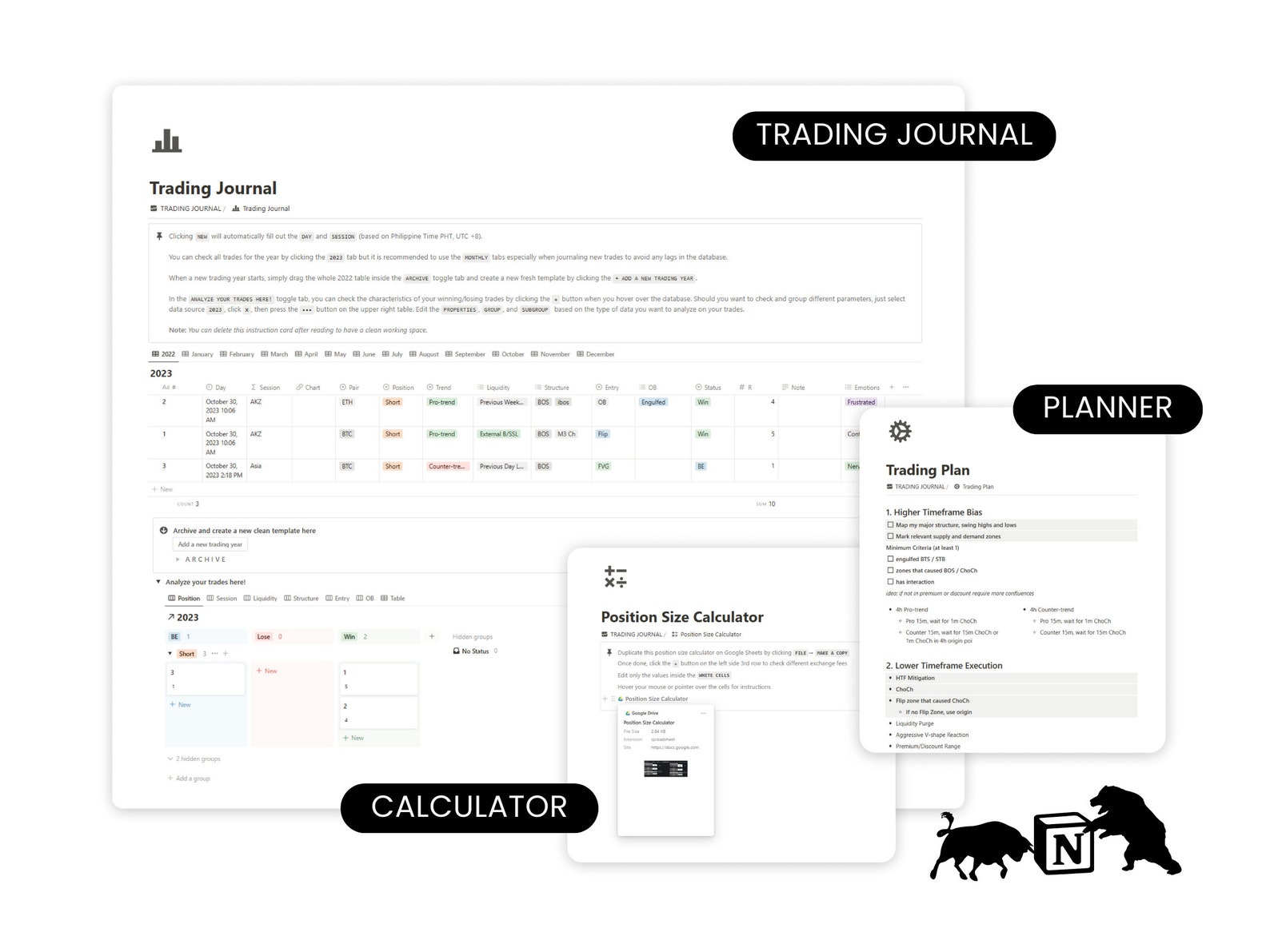 Ultimate Trading Journal and Dashboard for Forex and Crypto, Notion ...