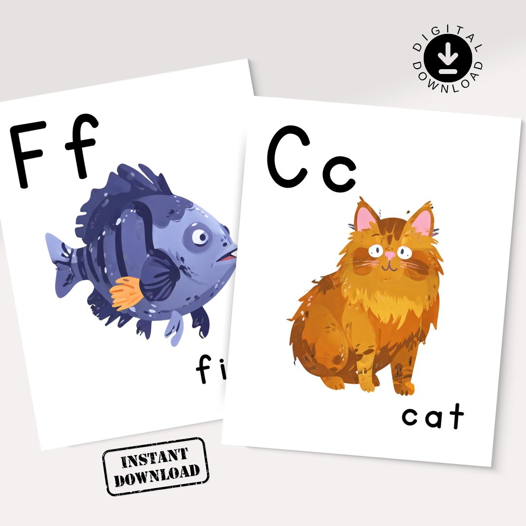 Phonics Alphabet, Letter Recognition for Classroom or Room Use ...